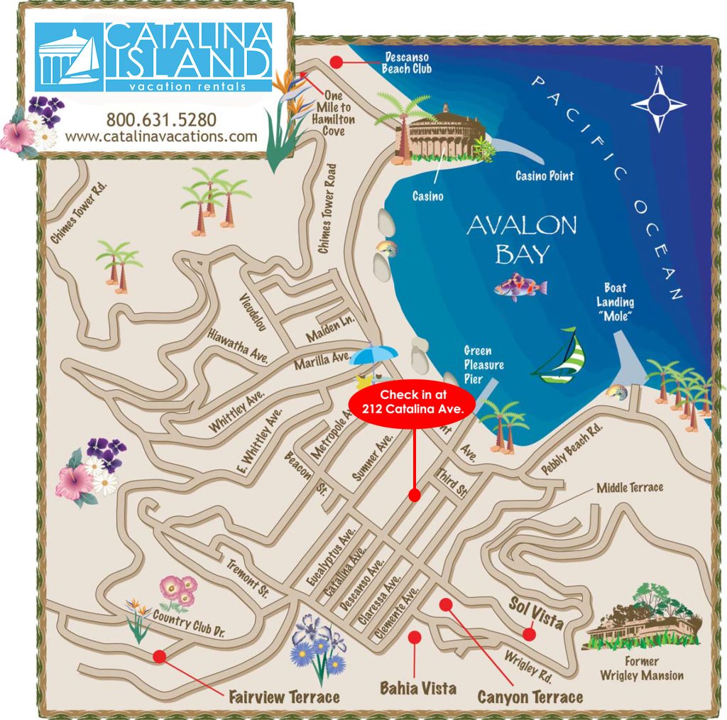 Avalon & Hamilton Cove Maps | Catalina Island Vacation Rentals
